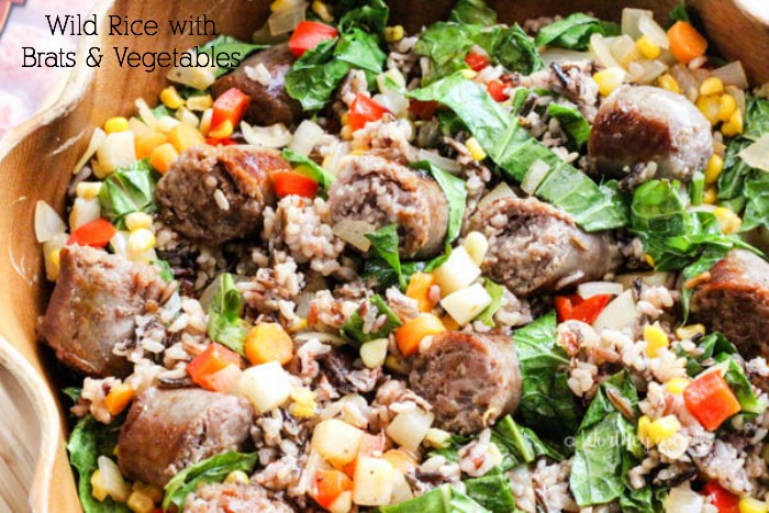 Wild Rice with Brats & Vegetables