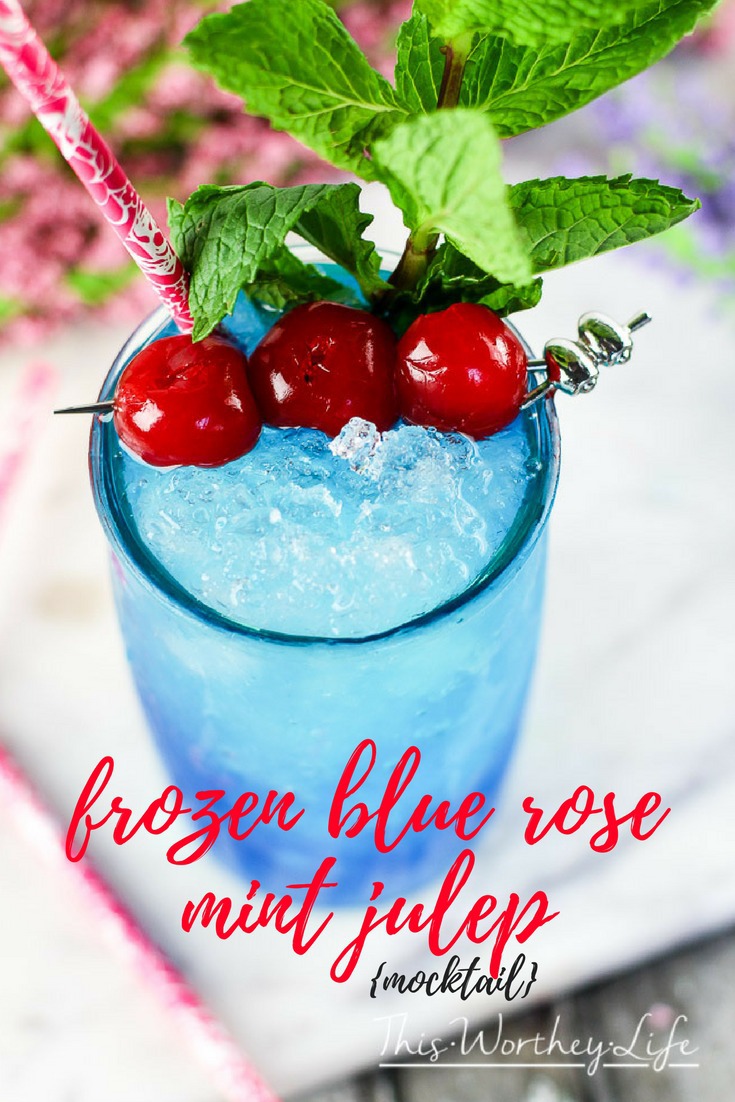 Frozen Blue Rose Mint Julep Mocktail Recipe