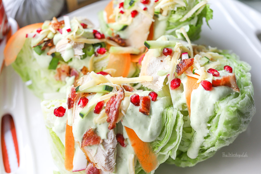 Healthy Chicken Recipe | Loaded Rotisserie Chicken Wedge Salad