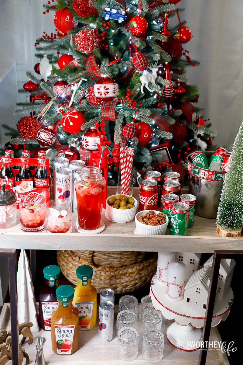 Non-Alcoholic Bar Cart - How To Create a Mocktail Bar Cart