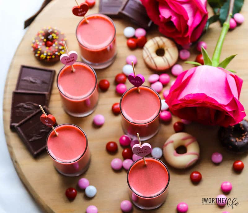 Red Velvet Baileys Shots Recipe Idea for Valentine's Day