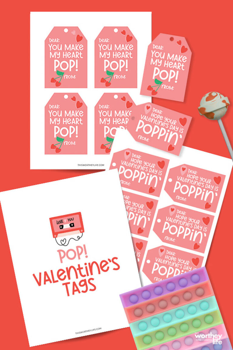 You Make My Heart Pop Free Printable Valentines Tags