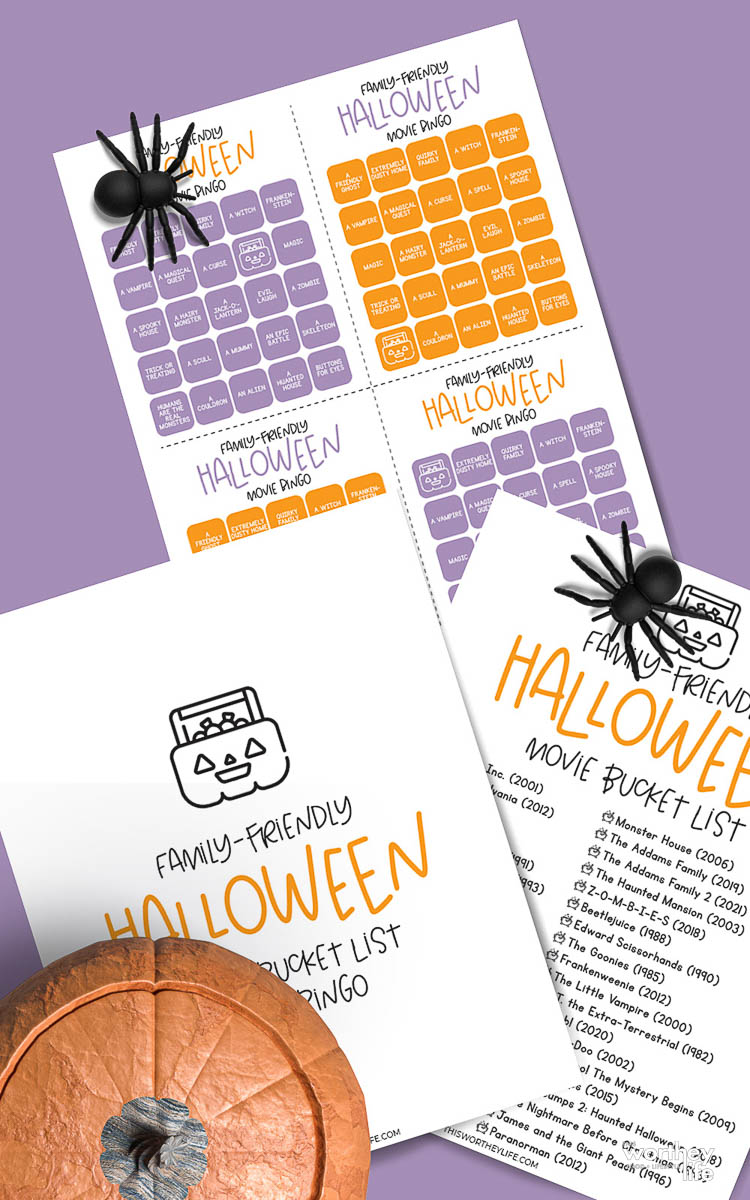 Halloween Movie List + Bingo