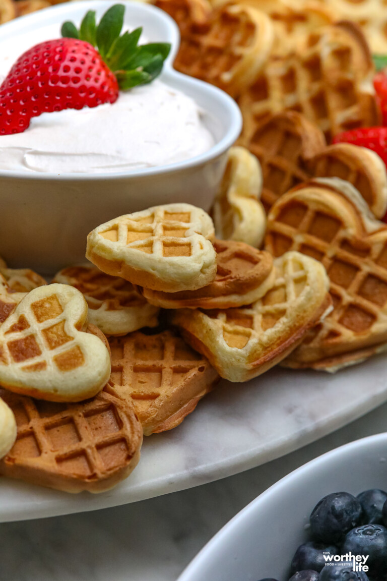 Heart Waffles + Heart Shaped Waffled Board