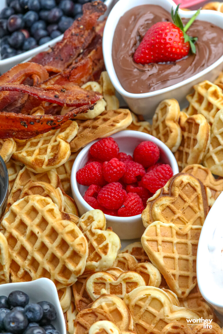 Heart Waffles + Heart Shaped Waffled Board