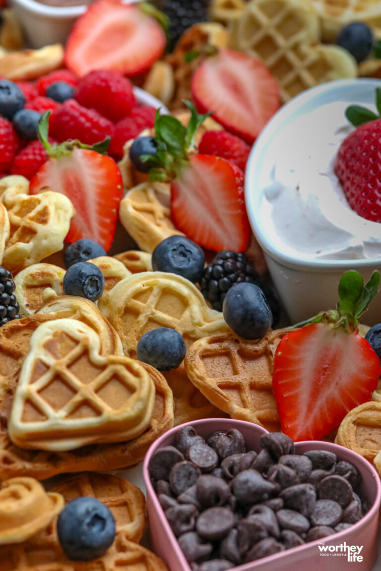 Heart Waffles + Heart Shaped Waffled Board