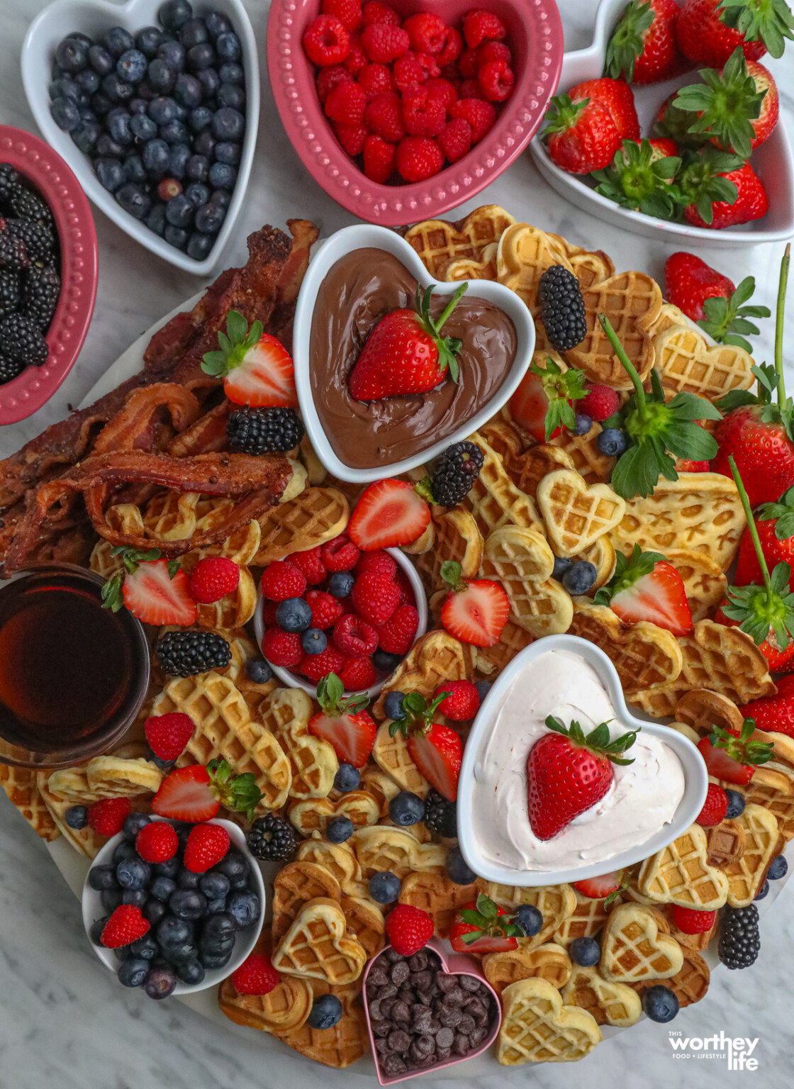 Heart Waffles + Heart Shaped Waffled Board